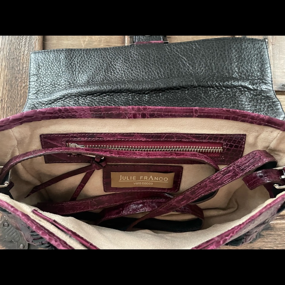 Julie Franco Vero Cocco Luxury Genuine Croc Bag - Gem